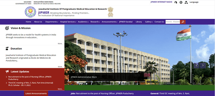 JIPMER Nursing Officer Recruitment 2022 Apply for 433 Posts | Sarkari ...
